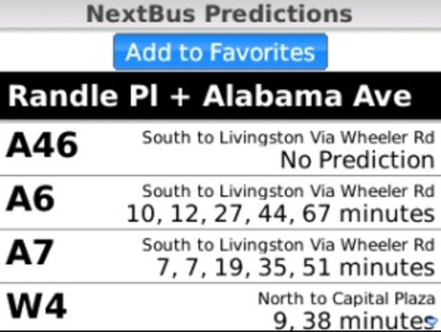 NextBus App Now Available for BlackBerry | DCist