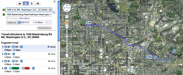 Google Maps Finally Includes WMATA Information | DCist