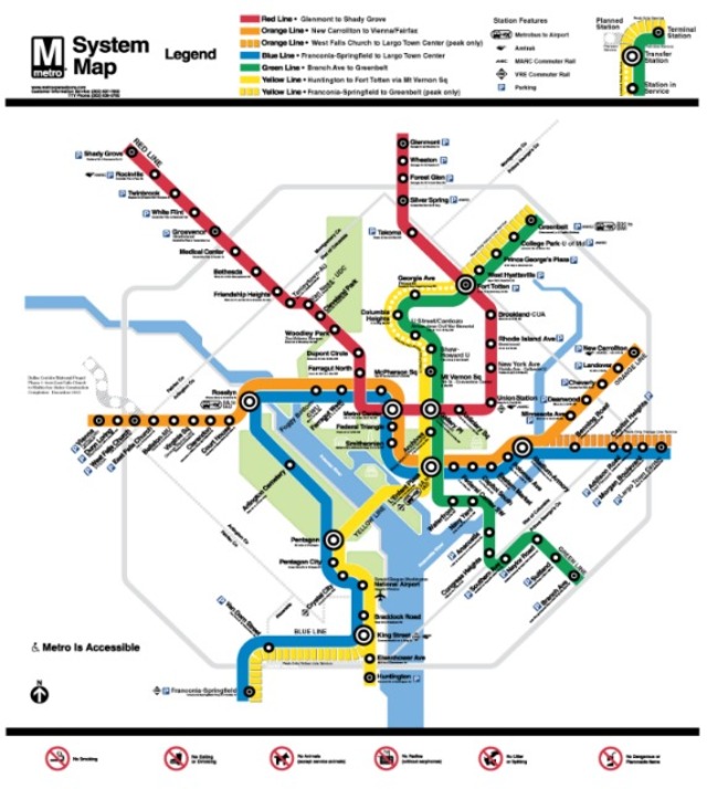 A First Draft of The New Metro Map | DCist