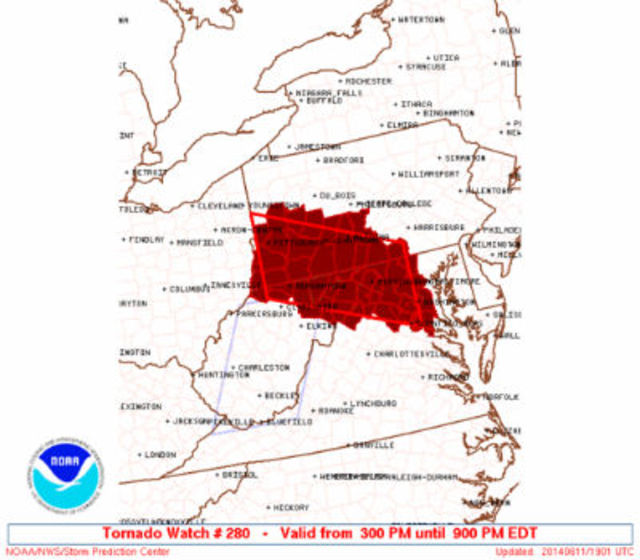 Tornado Watch Issued For D.C. Area | DCist