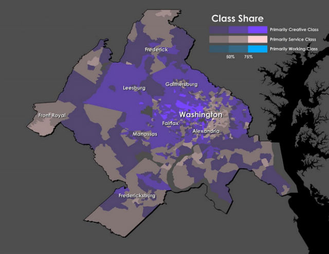 Map: The D.C. Area's Creative Class Divide | DCist