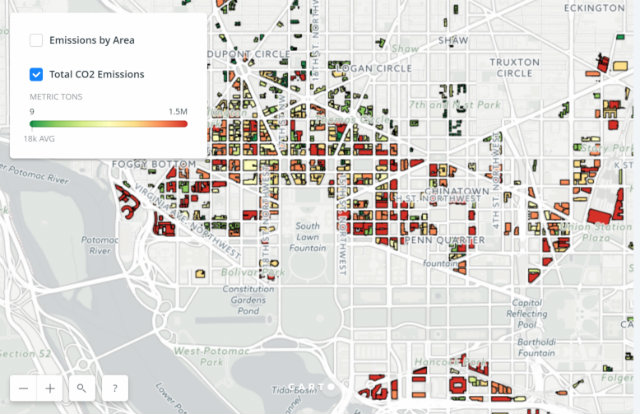 Map: These Buildings Emit The Most Greenhouse Gases In D.C. | DCist