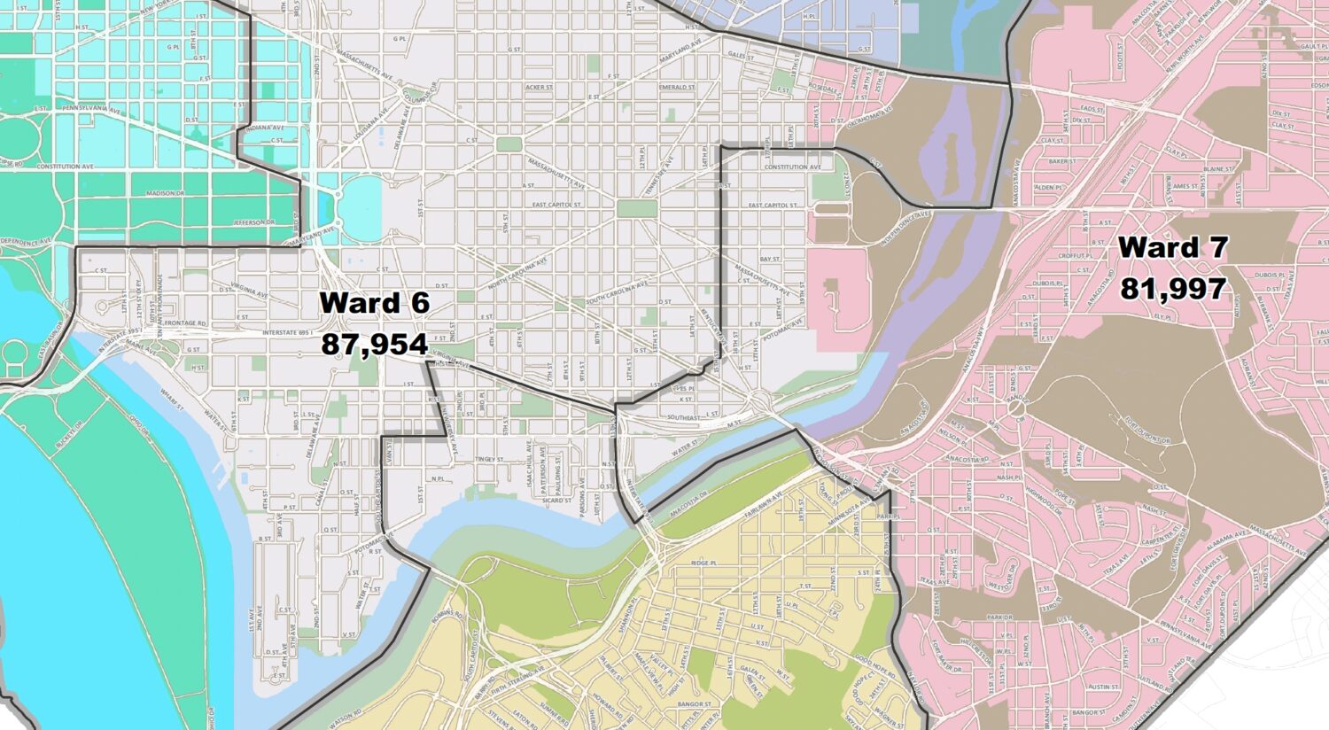 Proposed Redistricted D.C. Map Would Transfer Navy Yard To Ward 8 ...