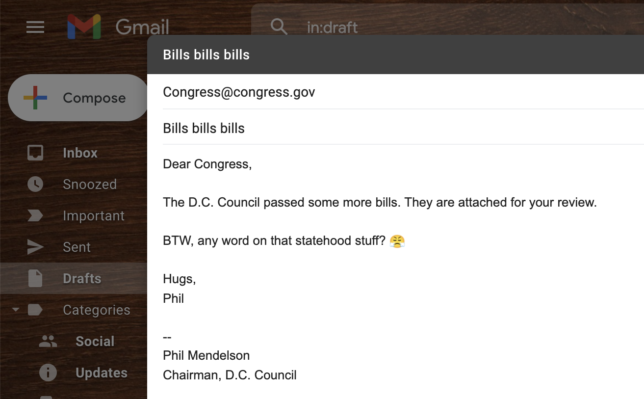 Norton Wants D.C. To Be Able To Email Bills To Congress | DCist